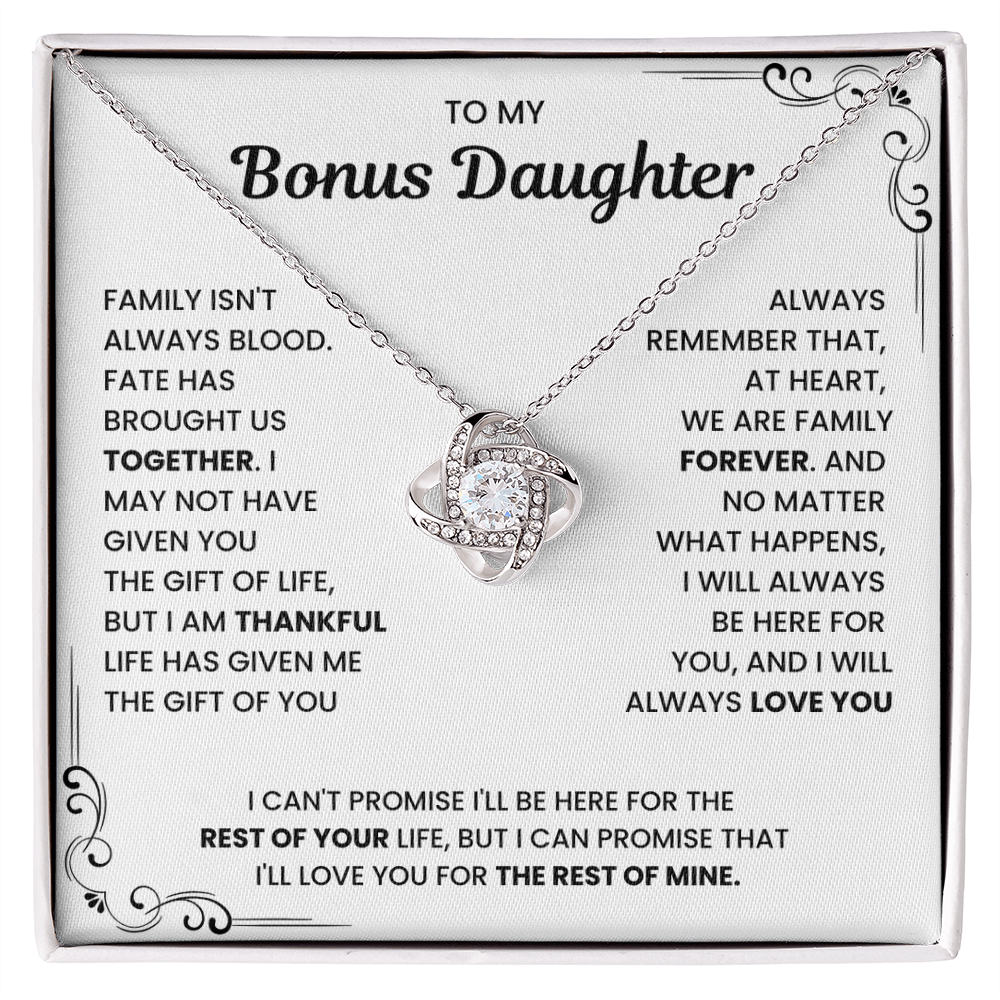 To My Bonus Daughter - "My Family Forever" Necklace – Charming Wish