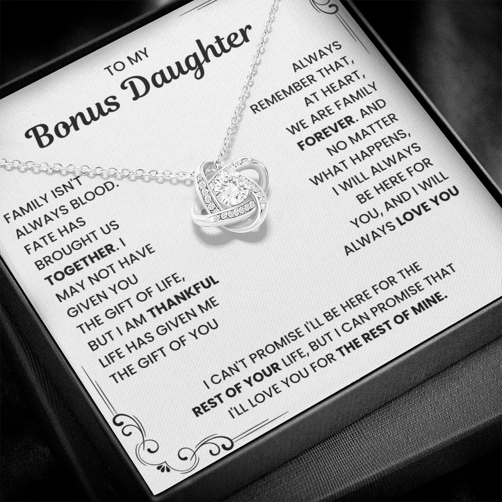 To My Bonus Daughter - "My Family Forever" Necklace – Charming Wish