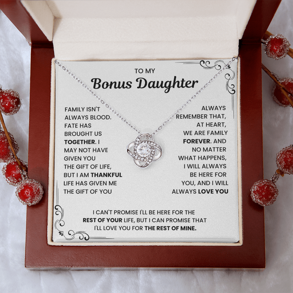 To My Bonus Daughter - "My Family Forever" Necklace – Charming Wish